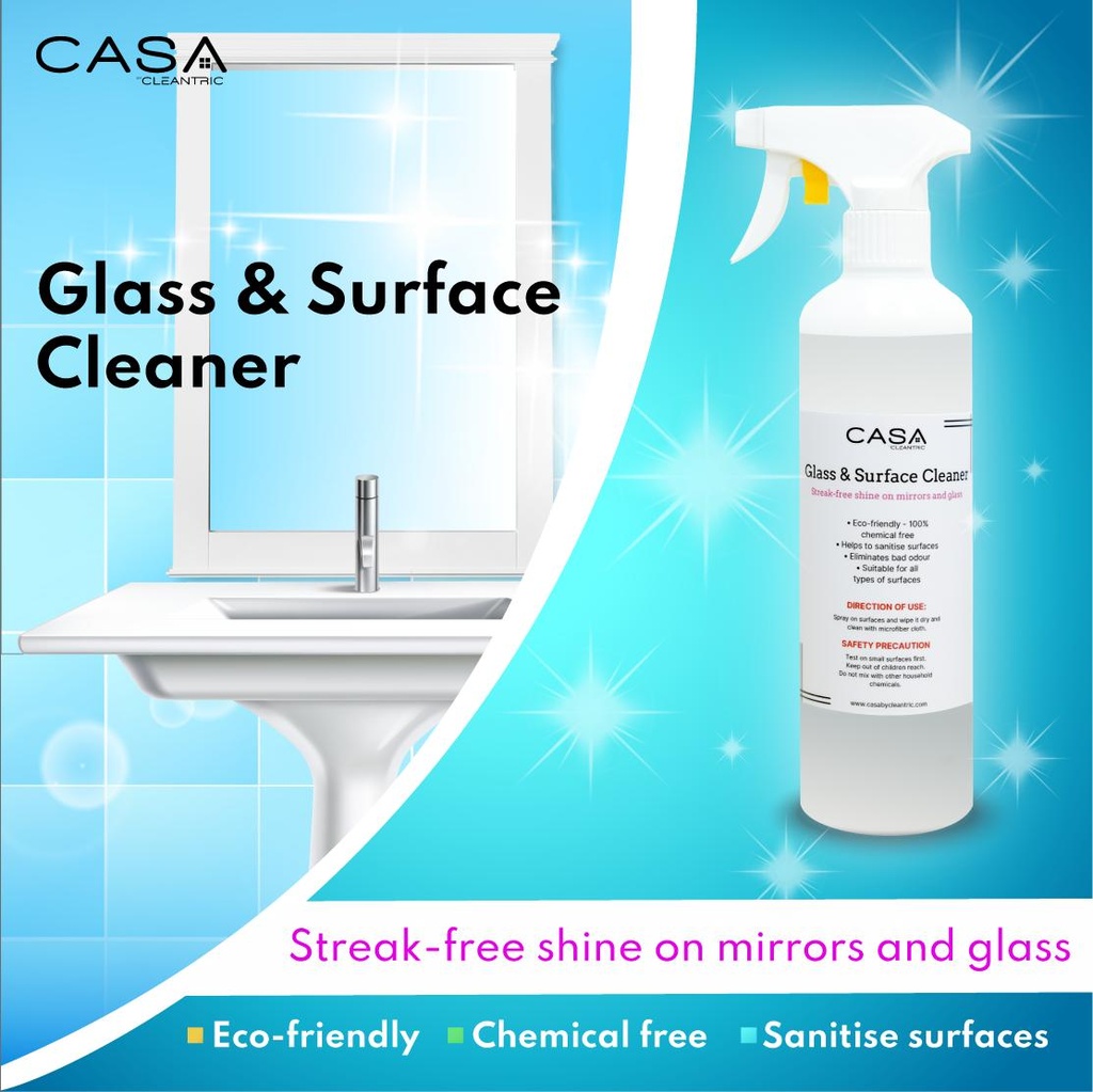 [500ml] Glass and Surface Cleaner | Casa By Cleantric